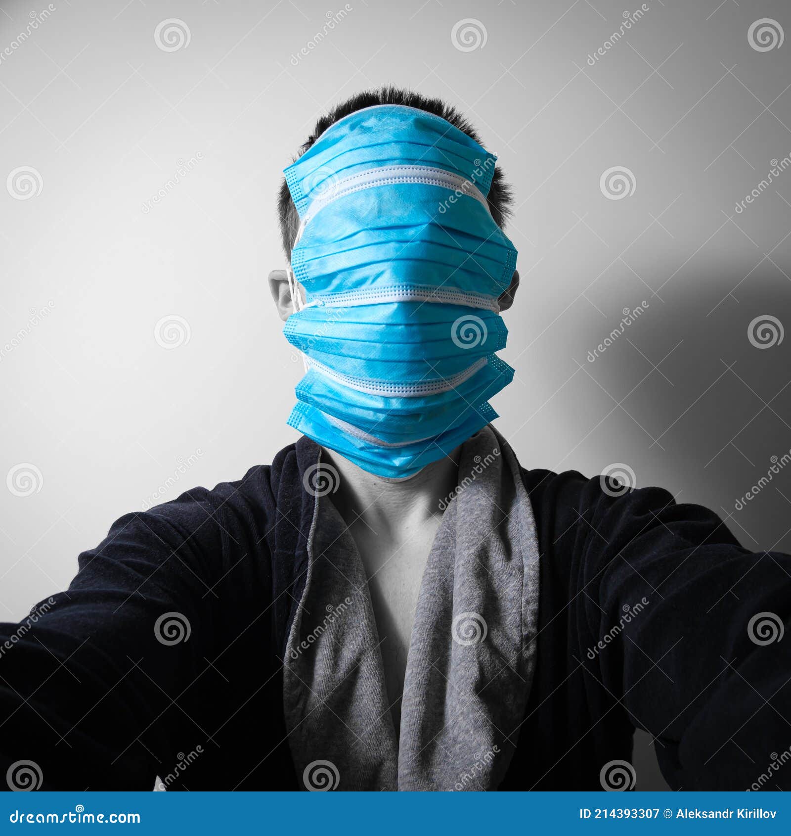 Many masks on the face stock image. Image of covid, face - 214393307