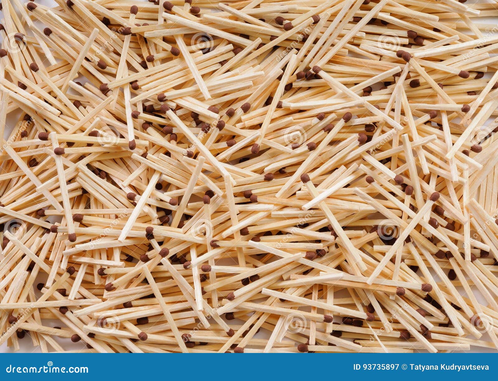 Many Matches with Brown Match Heads Scattering on Flat Surface Stock ...