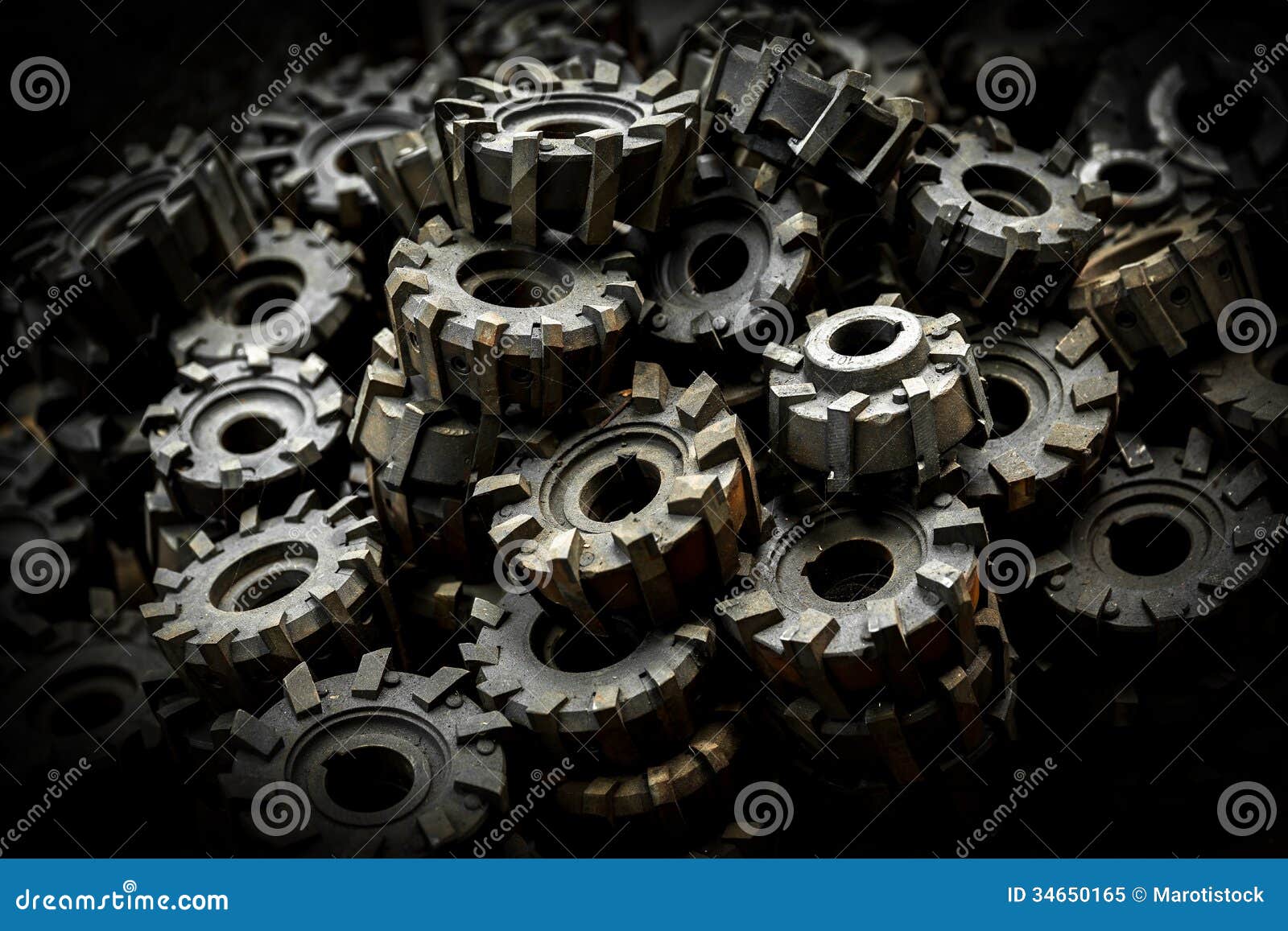 Many metal cog gears stock image. Image of parts, gear - 34650165