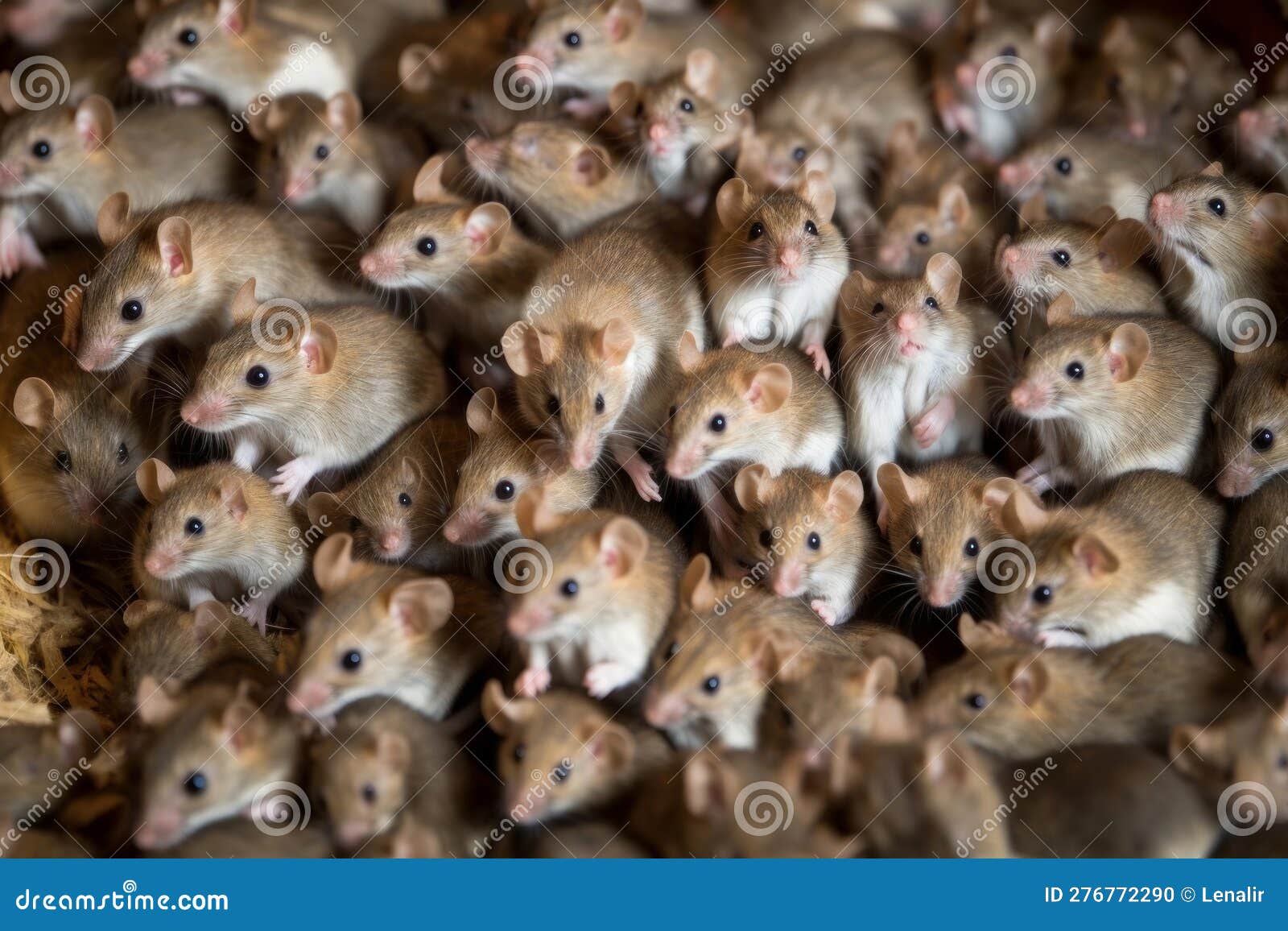 Many mice in the granary stock illustration. Illustration of wildlife ...