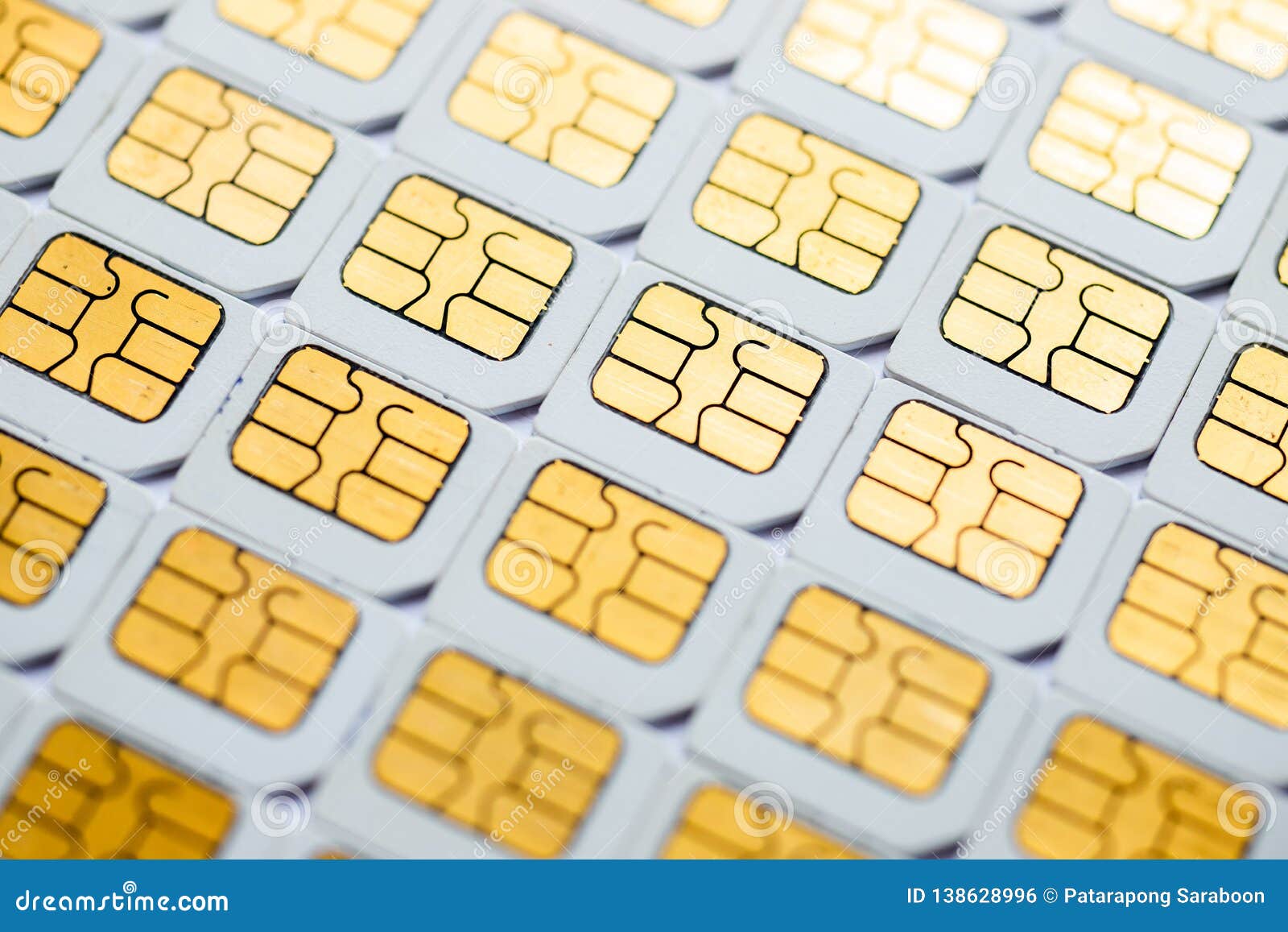 Many Micro SIM 3G for Mobile Over on White Background Stock Photo ...