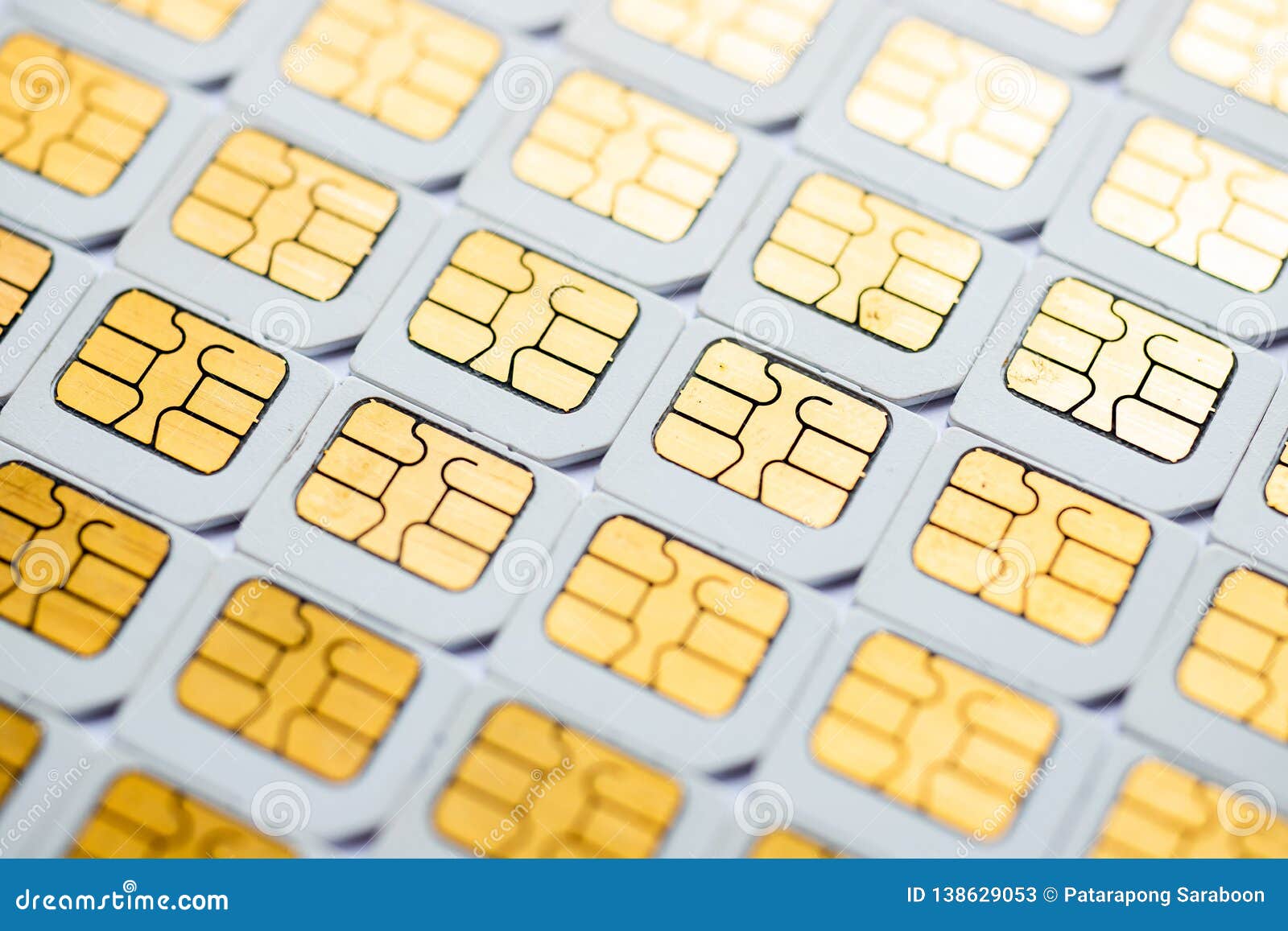 Many Micro SIM 3G for Mobile Over on White Background Stock Image ...