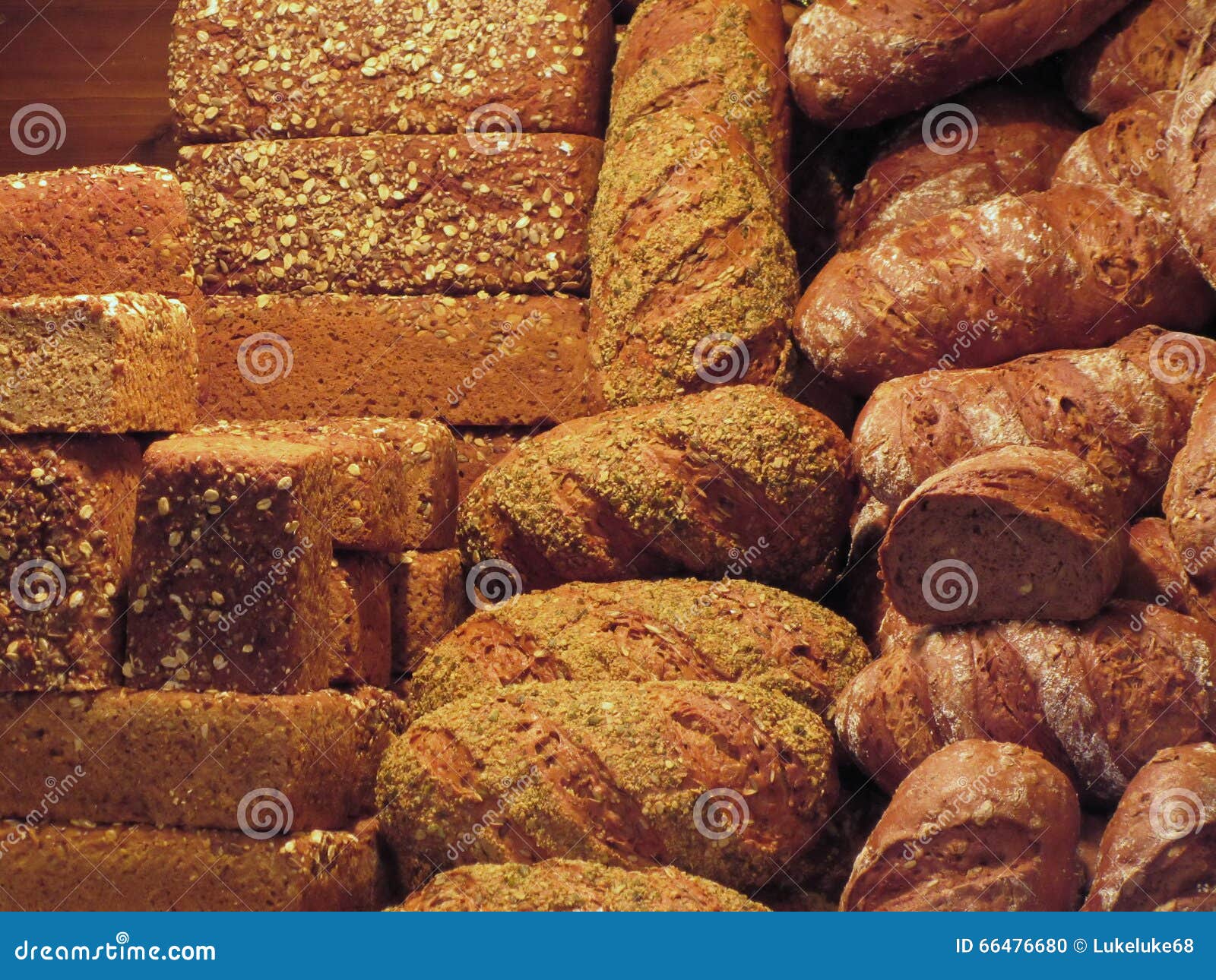 Many Mixed Breads and Rolls Background Stock Photo - Image of shapes ...