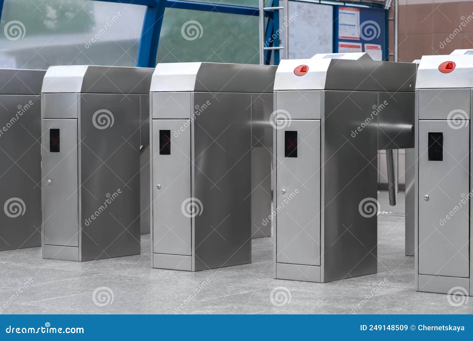 Many Turnstiles Through Which Fans Can Enter The Stadium Using An ...