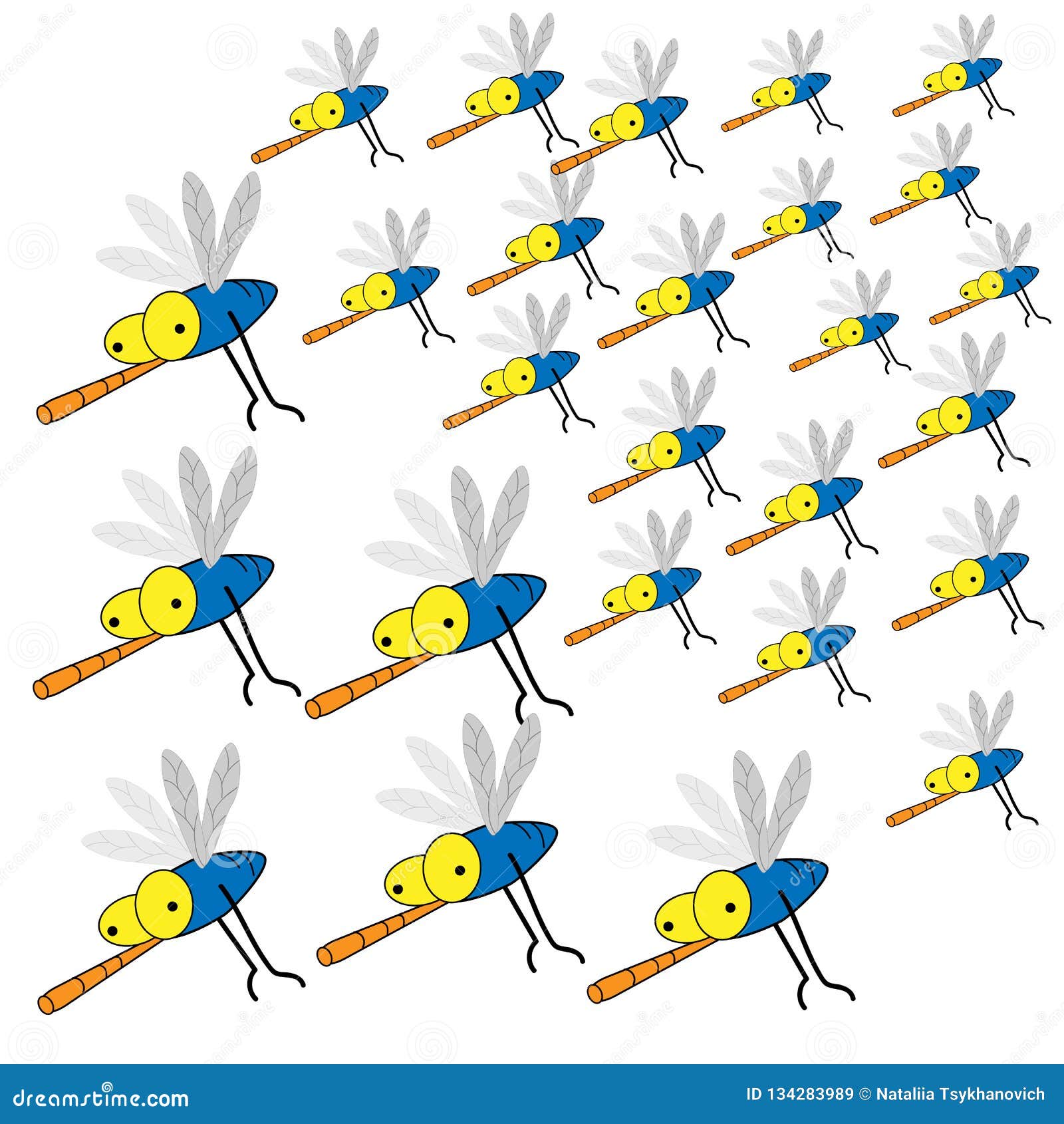 Mosquito Attack Insect Vector Illustration Transparent Background ...