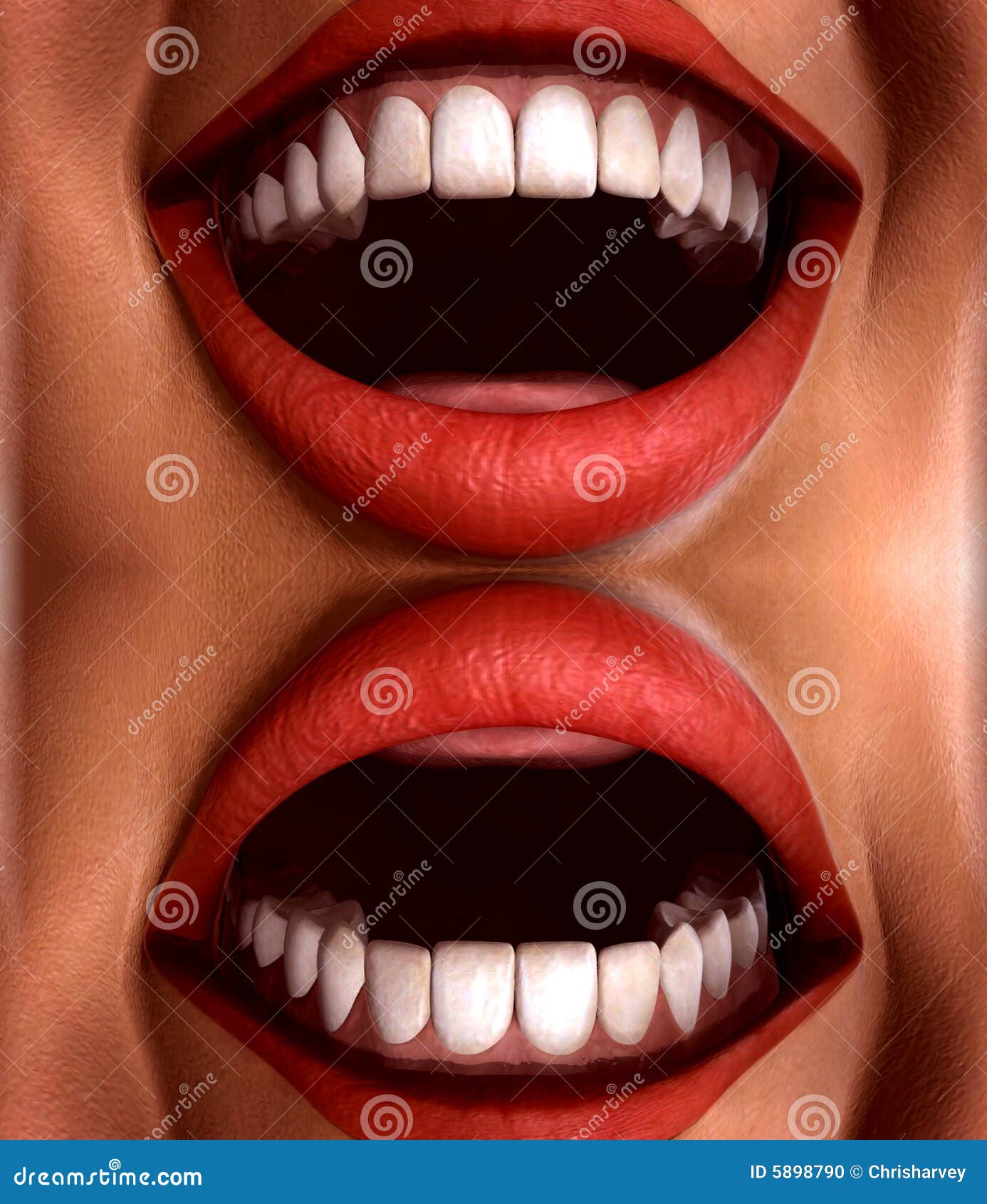 Many Mouths Seamless Tile Pattern Background 2 Stock Image ...