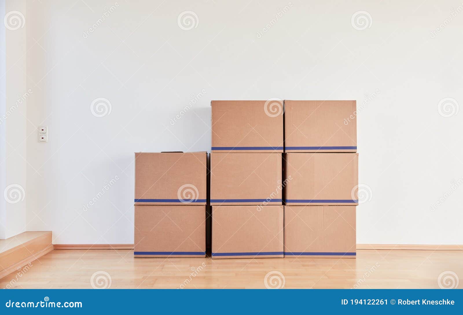 Many Moving Boxes As a Stack when Moving with a Freight Forwarder Stock ...