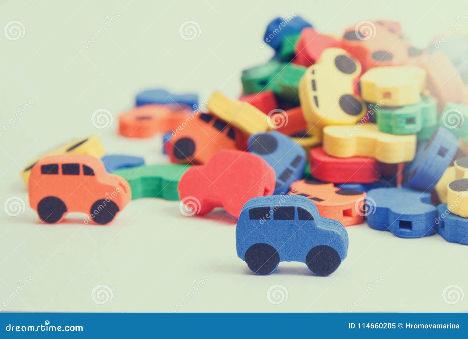 Many multi-colored cars. stock image. Image of environment - 114660205