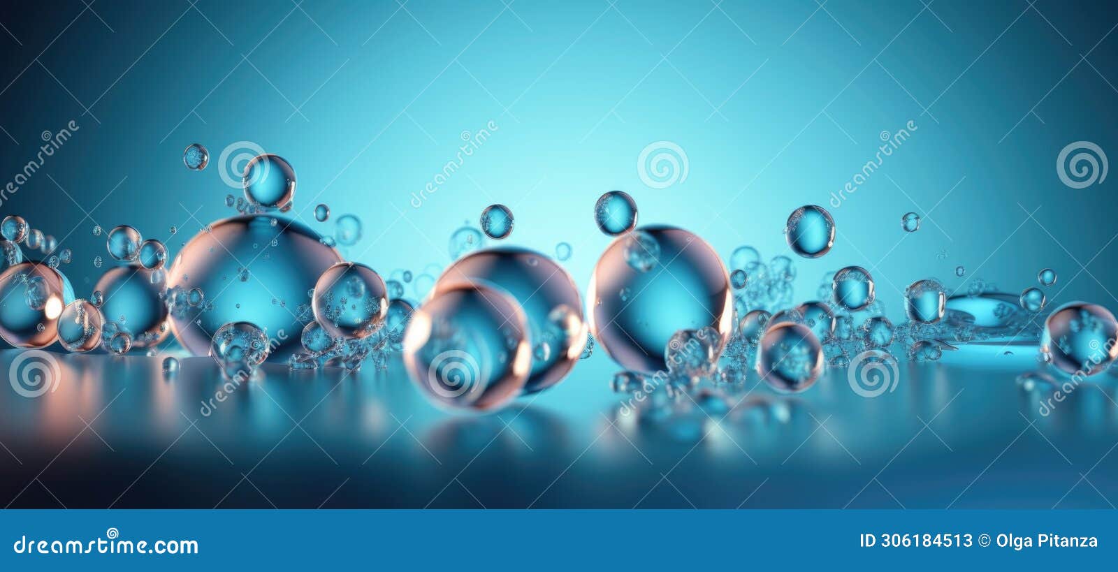 Many Multi-colored Molecules on a Dark Background. Abstract Structure ...