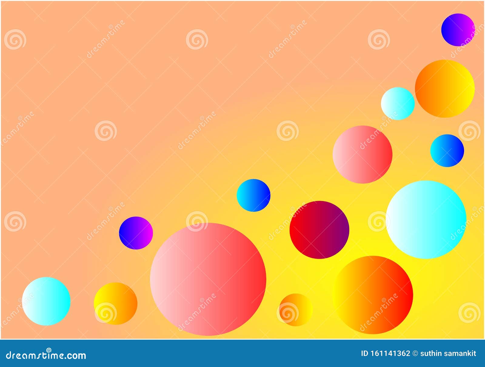 Many Multi Colors Gradient Circle on Gradient Background Stock ...
