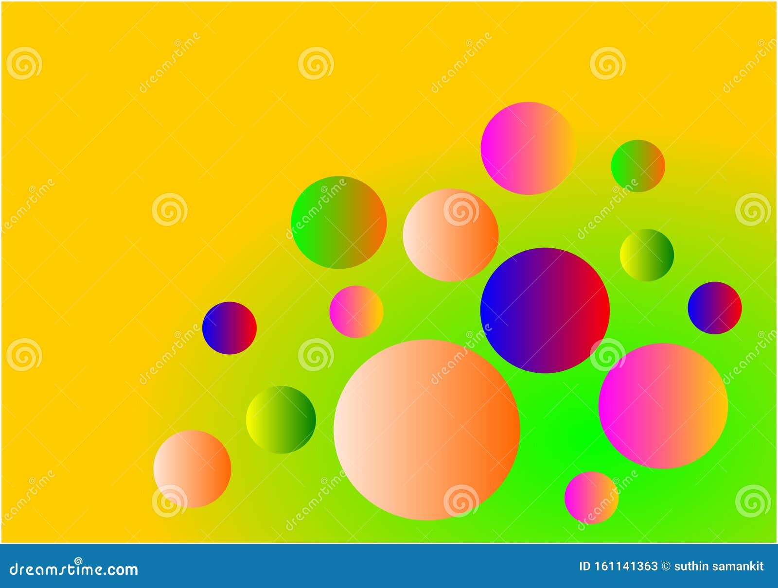 Many Multi Colors Gradient Circle on Gradient Background Stock ...