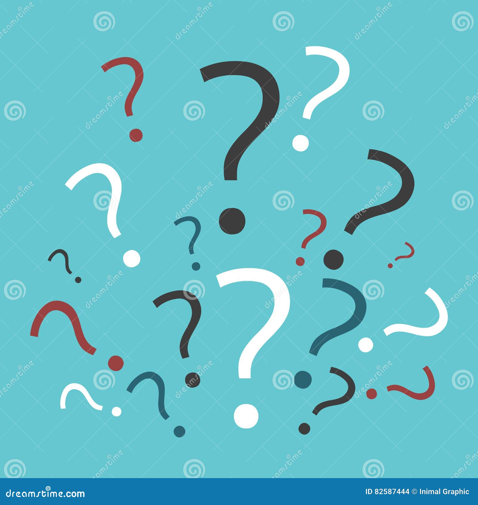 Many Multicolor Question Marks Stock Vector - Illustration of problem ...