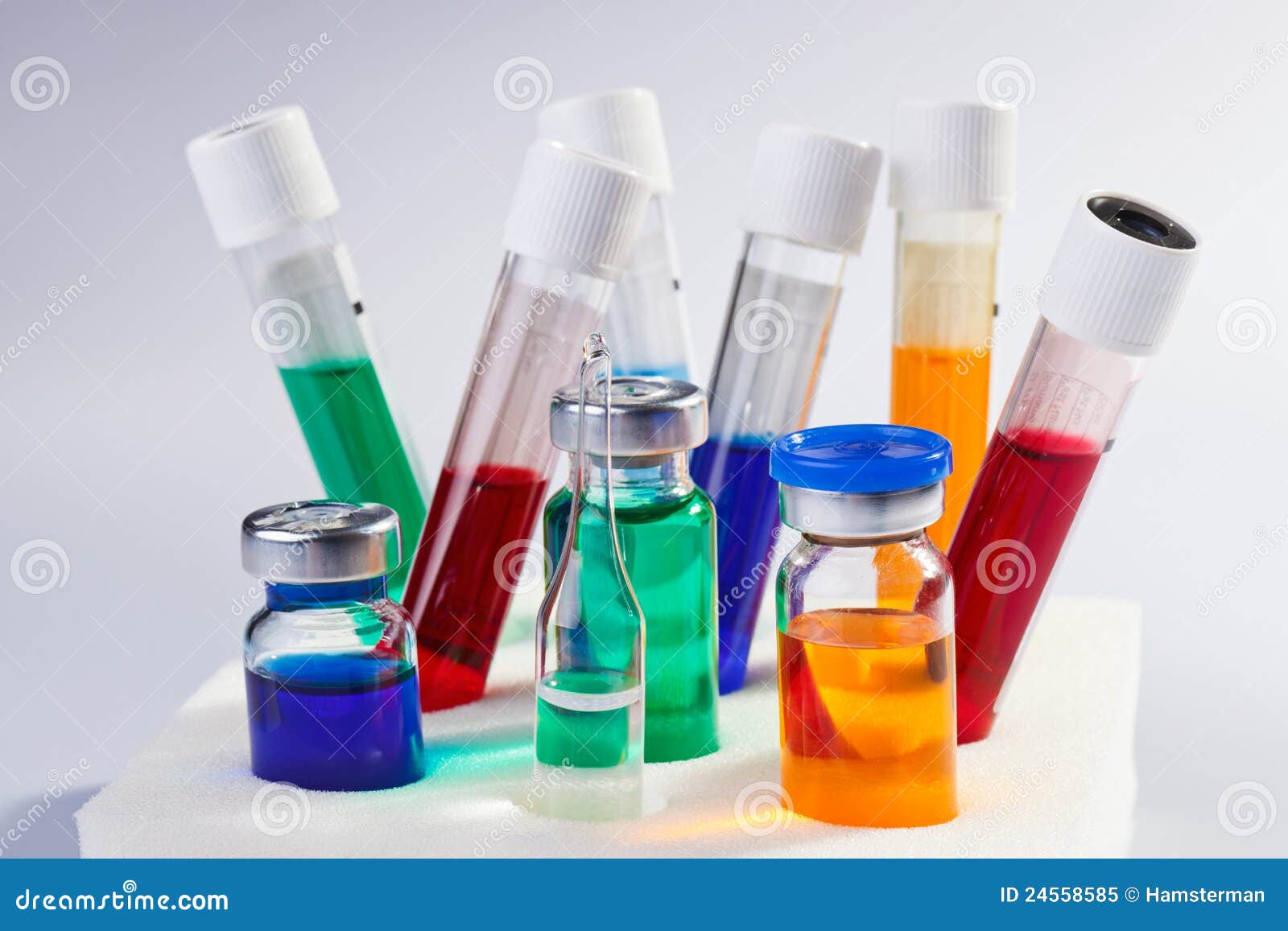 Many Multicolor Test Tubes and Bottles Stock Image - Image of pharmacy ...