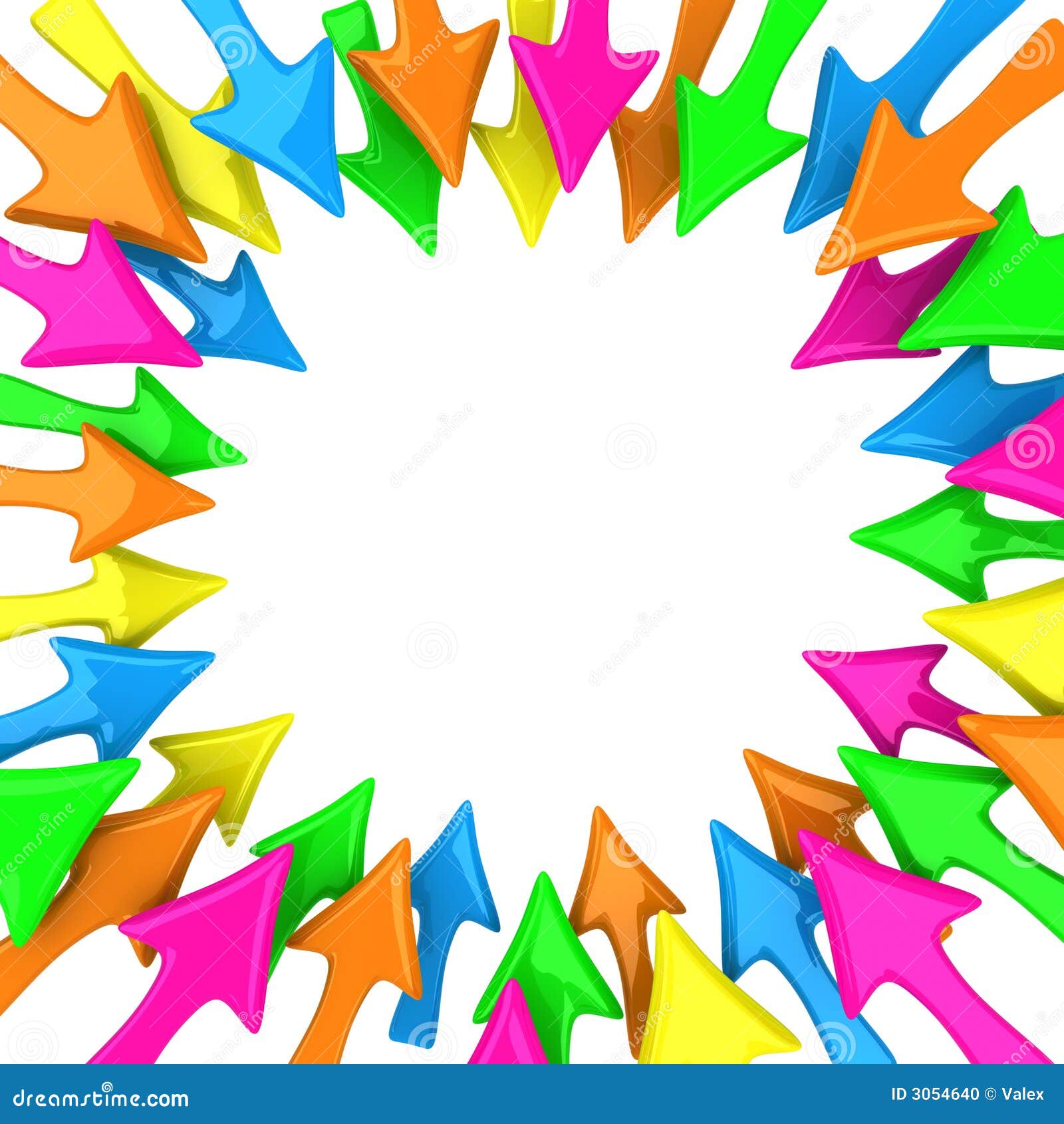 Many multicolored arrows stock illustration. Illustration of notice ...