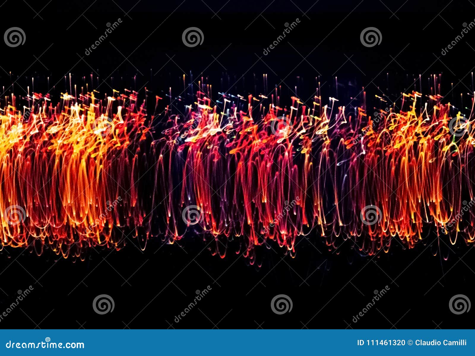 Crazy Multicolor Light Painting on Dark Background Stock Photo - Image ...
