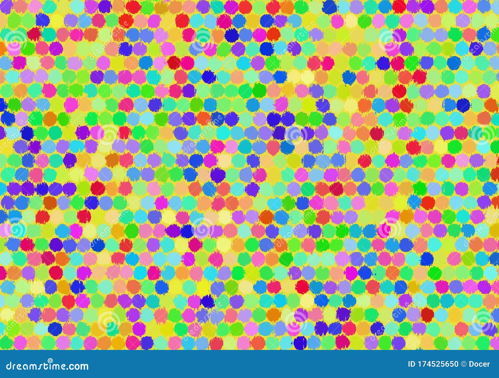 Many Multicolored Painted Rounds Background Stock Illustration ...