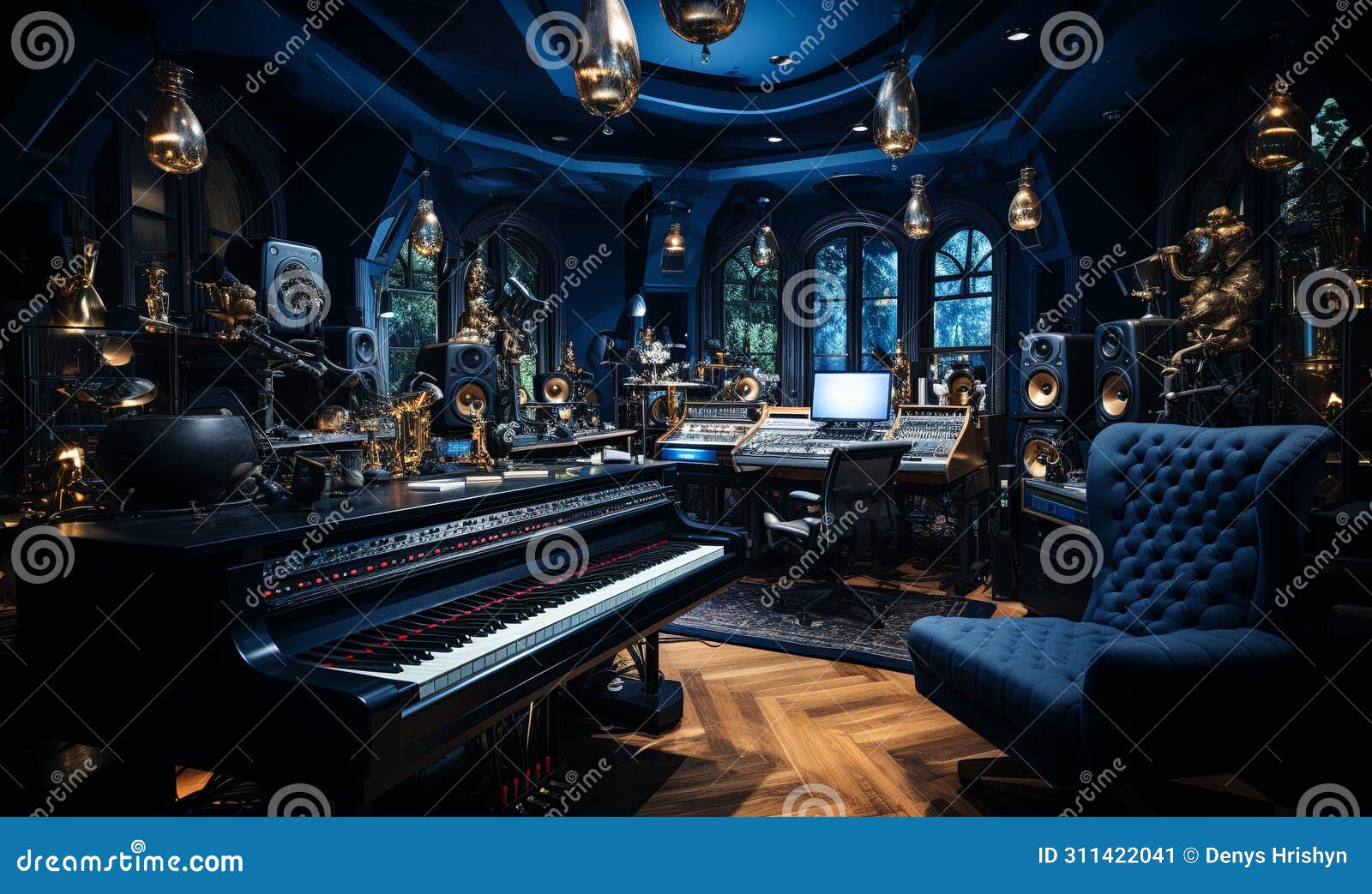 A Room Filled with Musical Instruments Stock Image - Image of ...