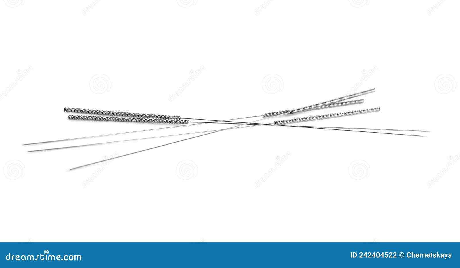 Many Needles for Acupuncture on White Background Stock Photo - Image of ...