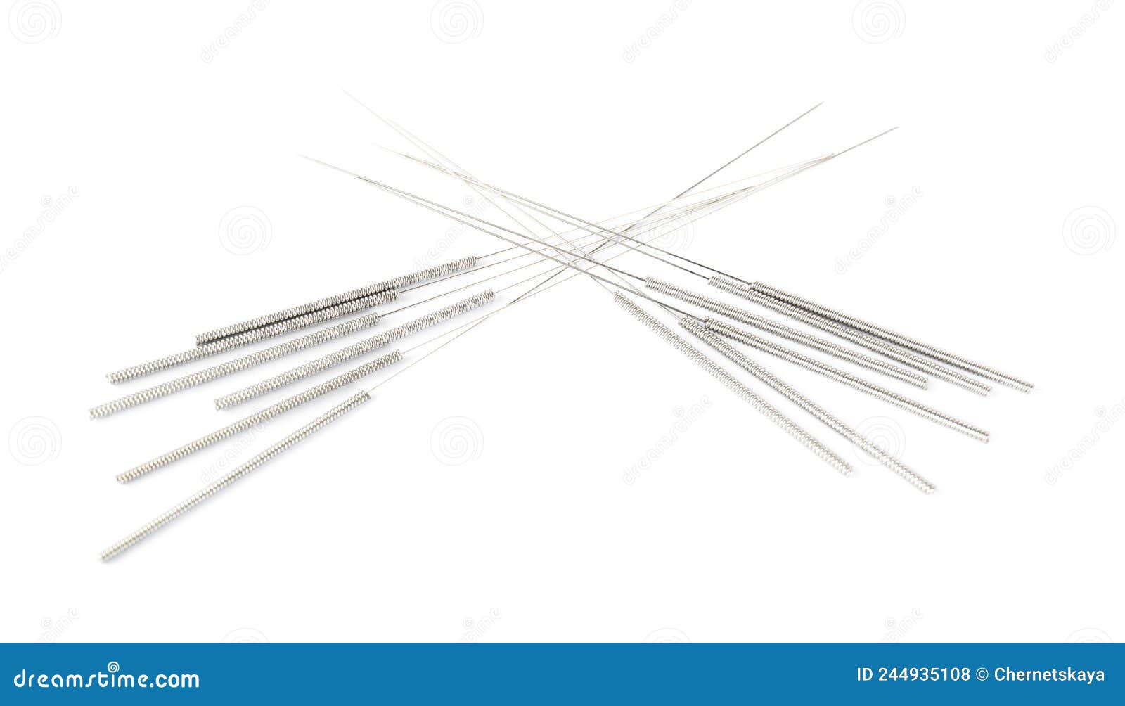 Many Needles for Acupuncture on White Background Stock Photo - Image of ...