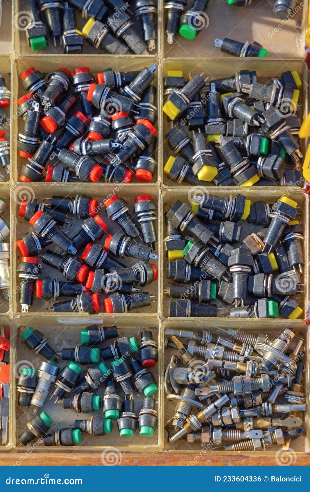 Colour Push Button In Line Royalty-Free Stock Image | CartoonDealer.com ...