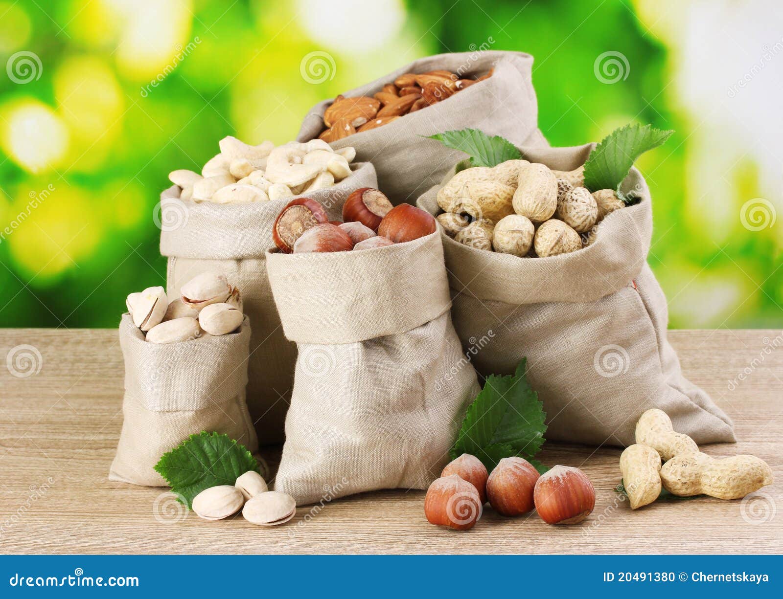 Many nuts in bags stock photo. Image of fruit, calories - 20491380