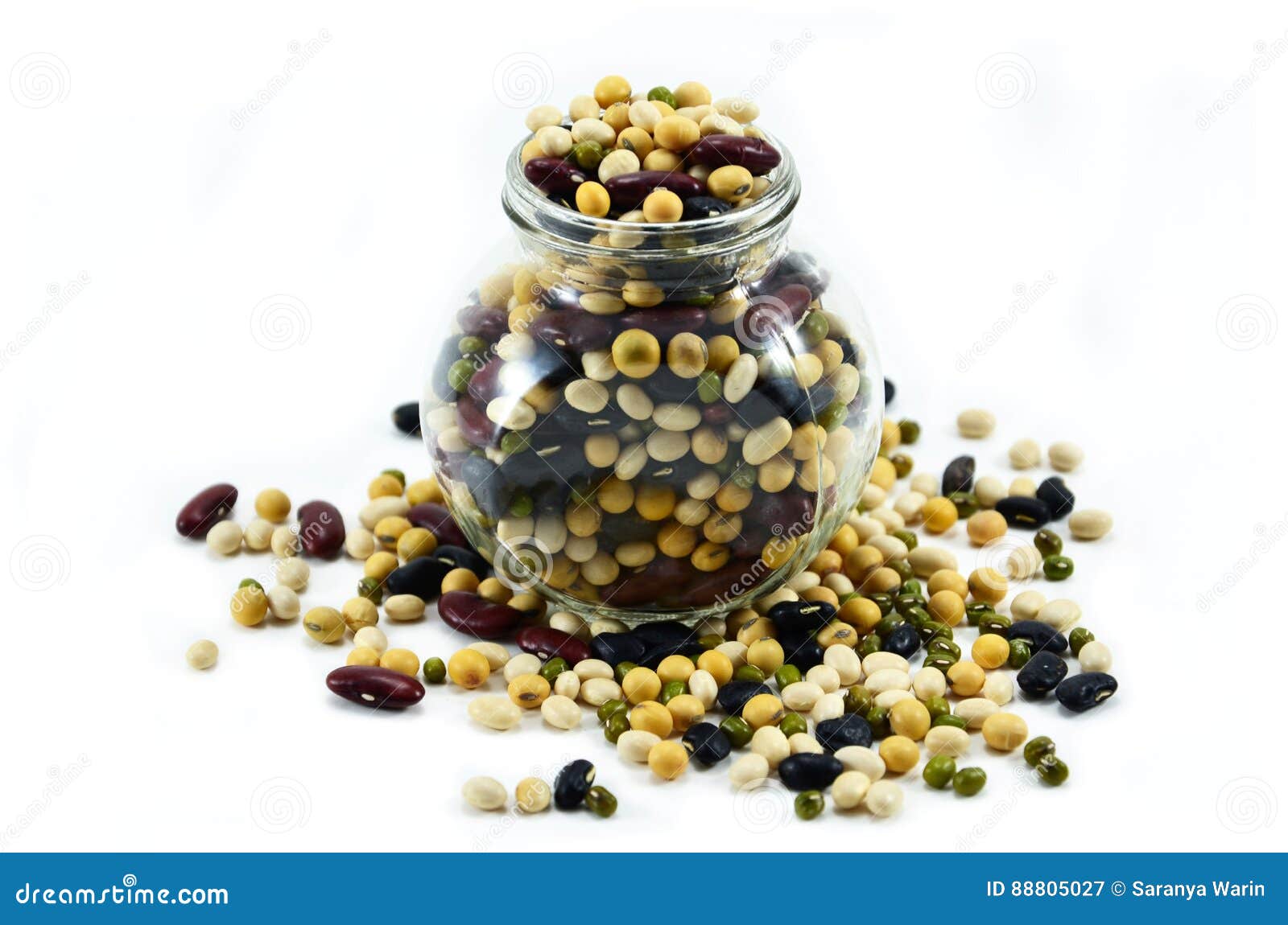Many Nuts Overflow from the Jar. Stock Image - Image of full, life ...