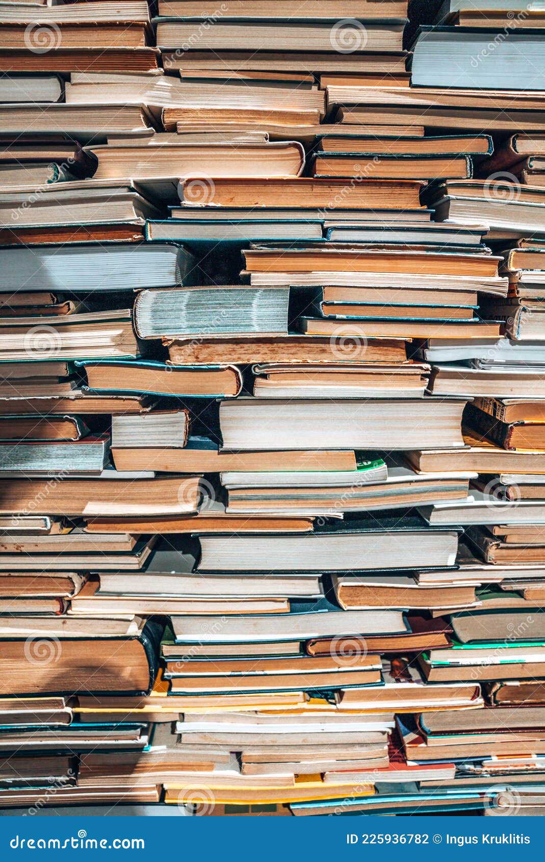 Many Old Books in a Book Shop or Library. Stock Photo - Image of ...