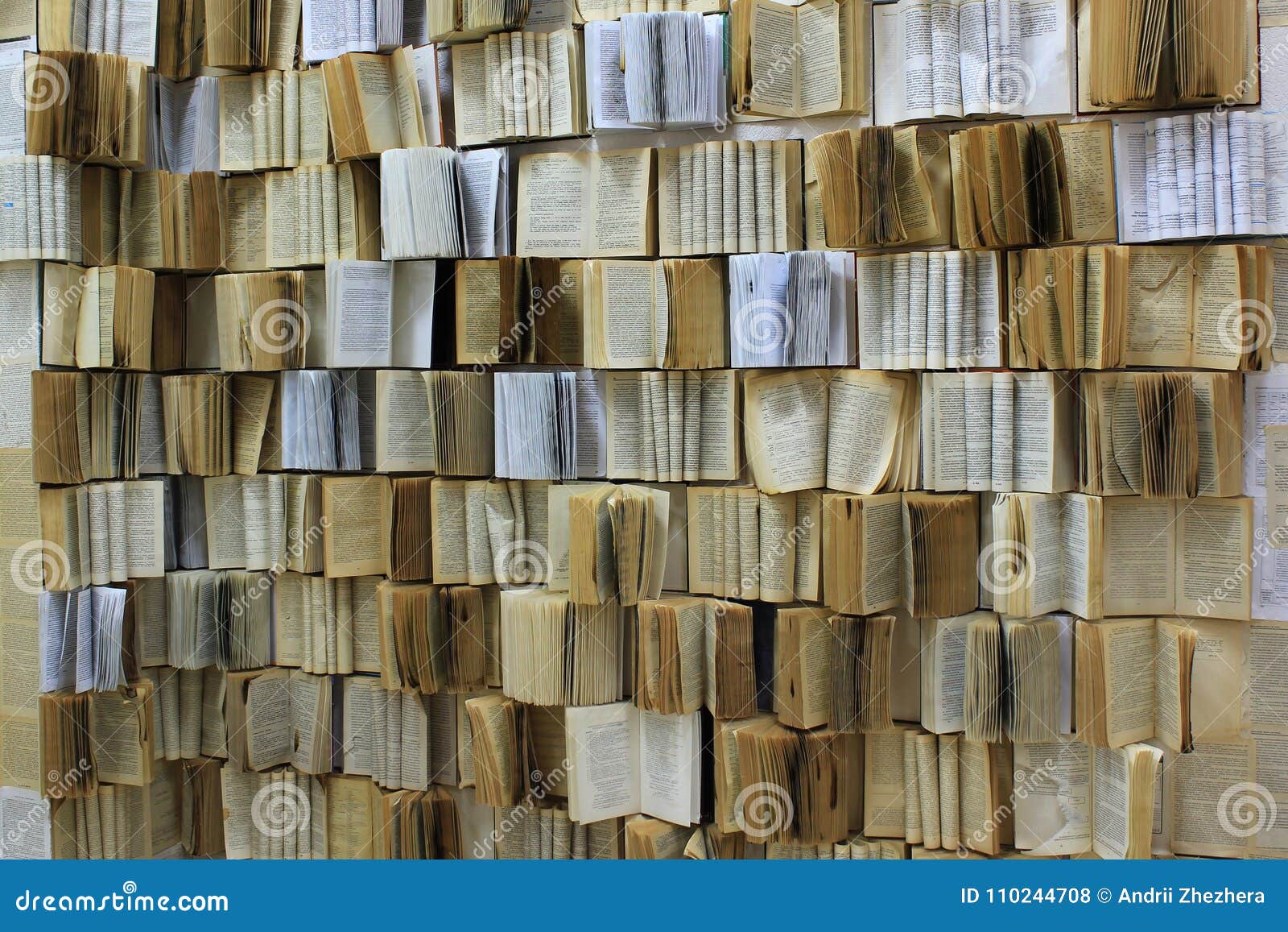 Many old books on the wall stock photo. Image of information - 110244708