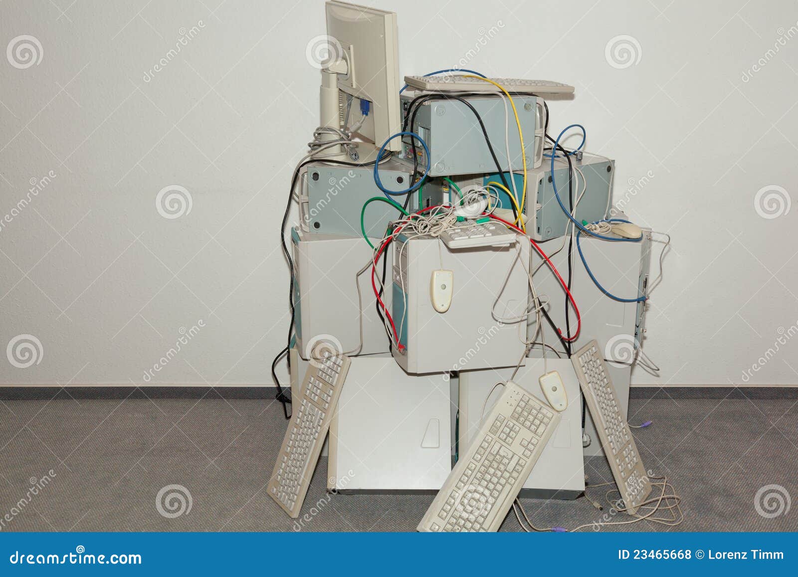 Many old computers stock photo. Image of broken, metal - 23465668