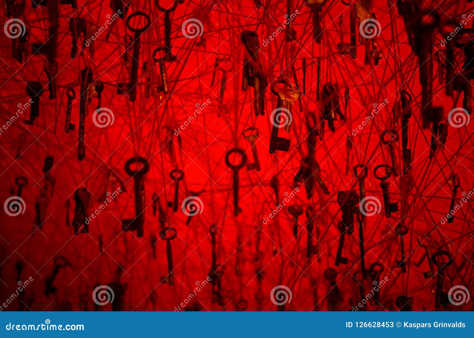 Many Old Keys on Red Background Stock Image - Image of unknown ...
