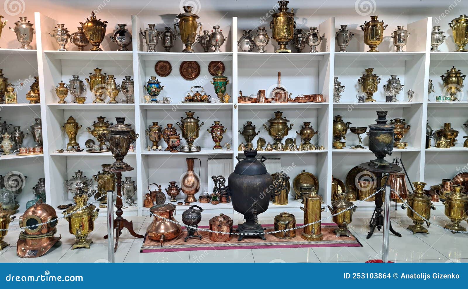 Many Old and Modern Samovars of Various Sizes and Configurations Made ...