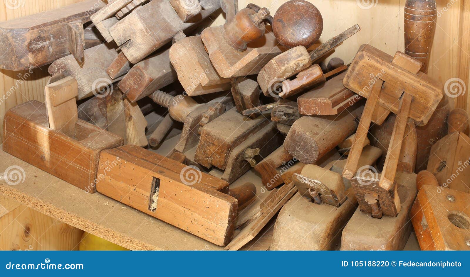 Old Tools for Woodworking in the Carpentry Shop Stock Photo - Image of ...