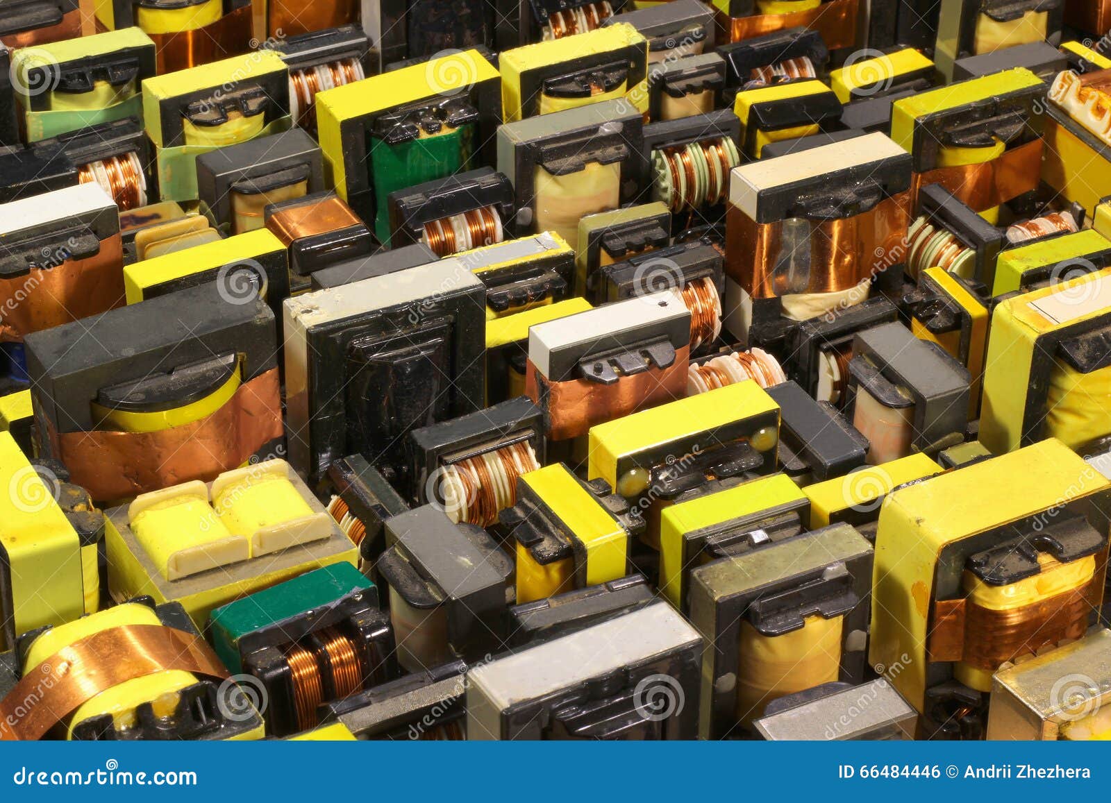 Many Old Used Electrical Ferrite Power Transformers Stock Photo - Image ...