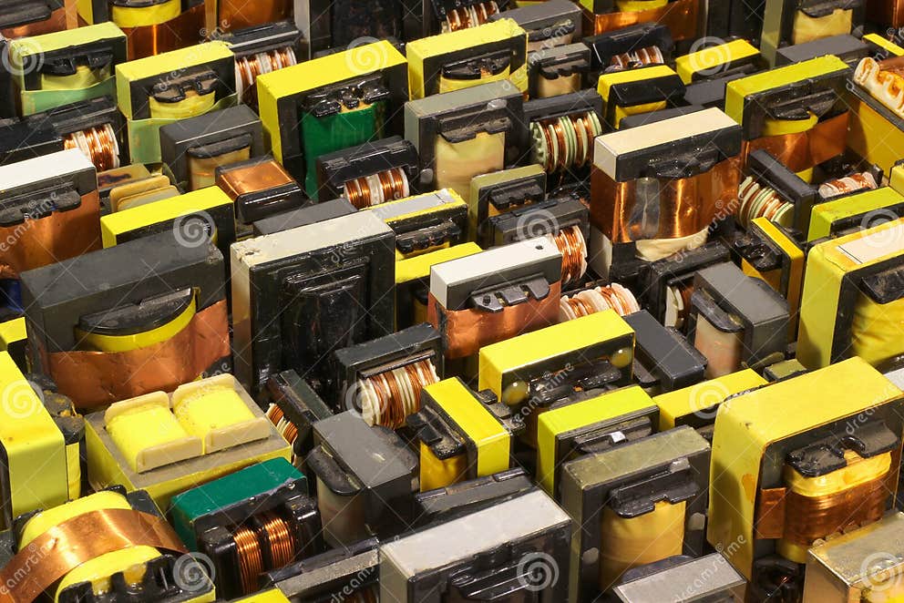 Many Old Used Electrical Ferrite Power Transformers Stock Photo - Image ...
