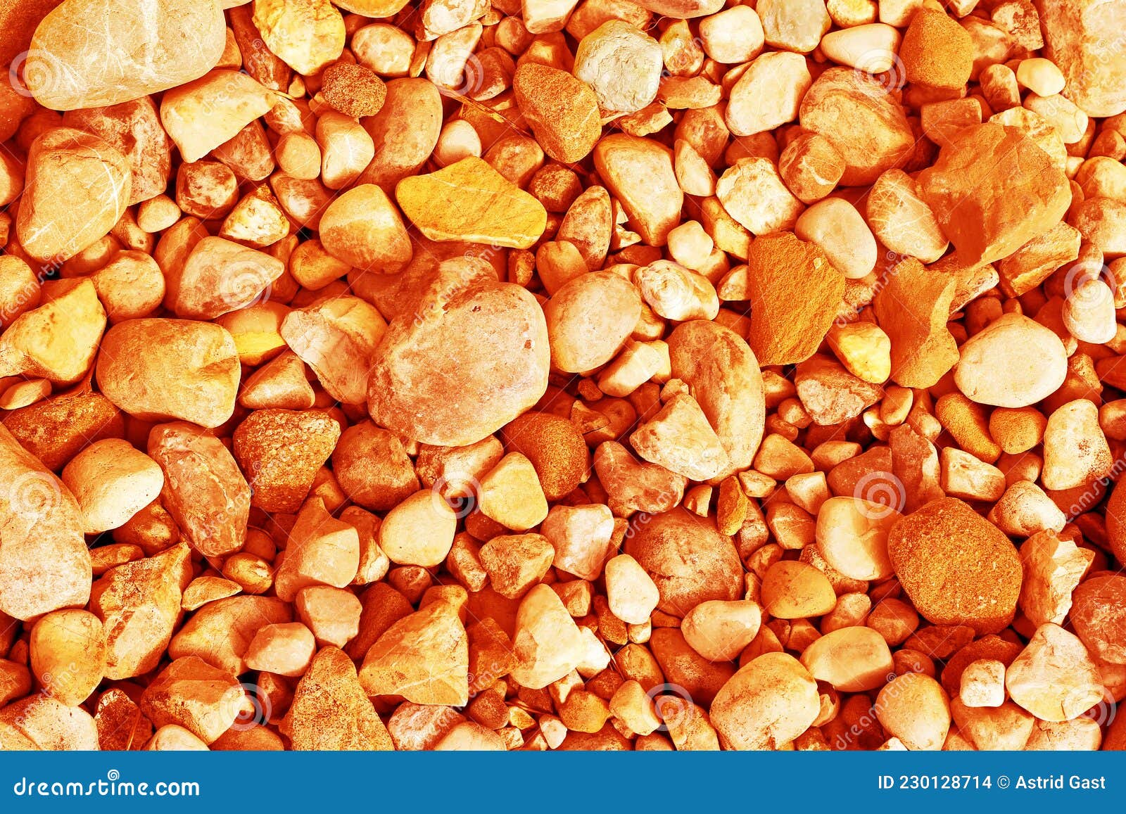 Many Orange and Yellow Pebbles Stock Photo - Image of orange, outside ...