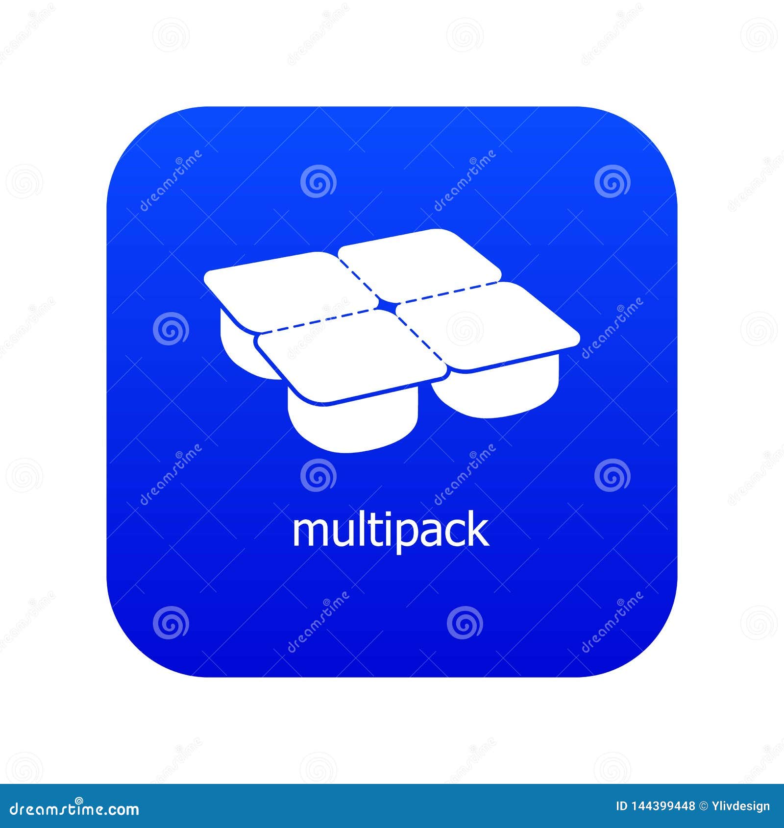 Many Packages Icon Blue Vector Stock Vector - Illustration of mail ...