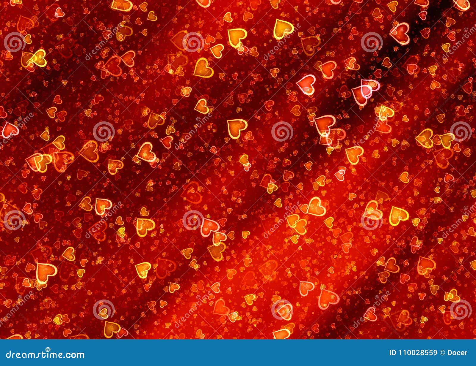 Many Painted Hearts Backgrounds Stock Illustration - Illustration of ...