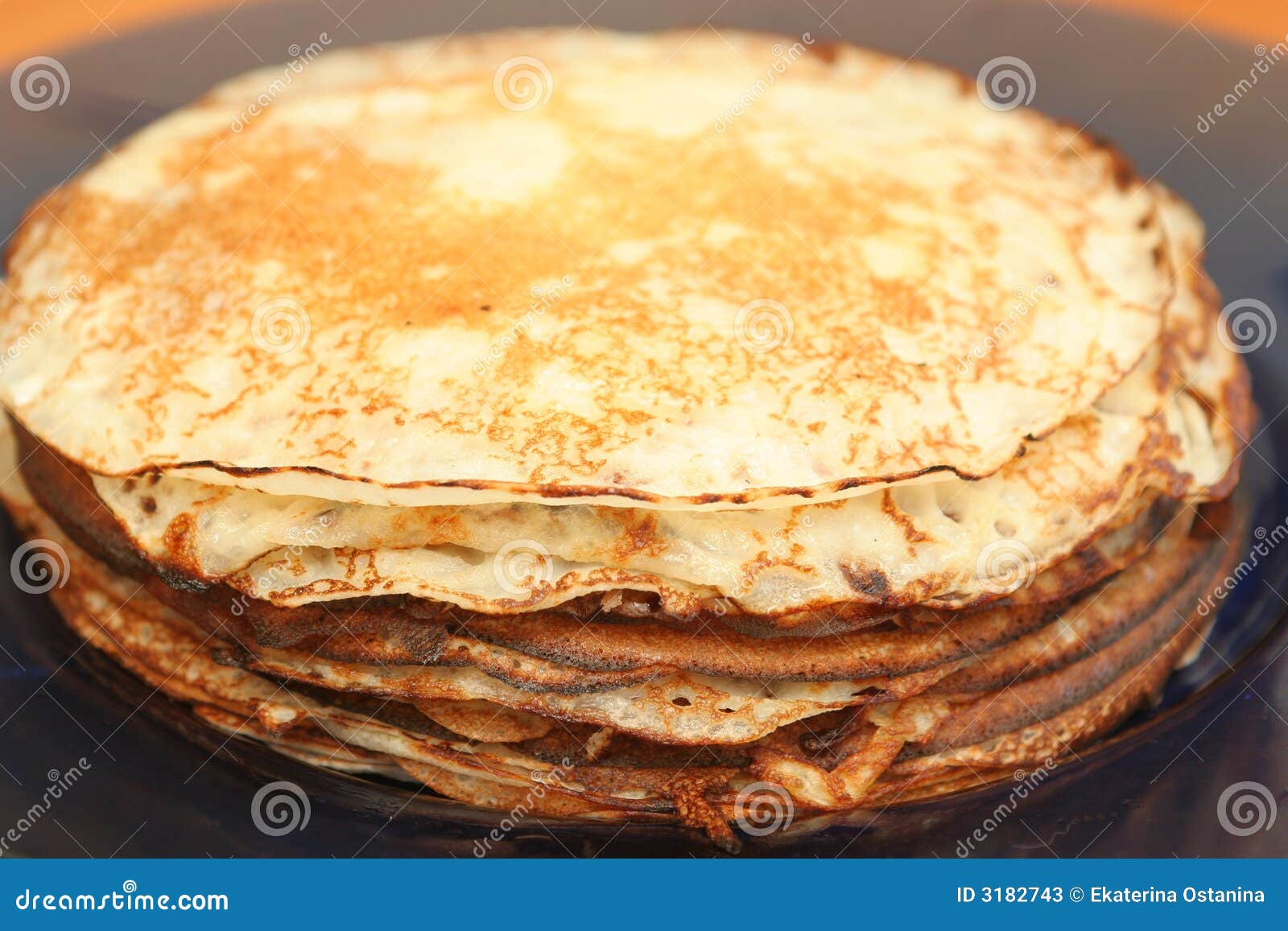 Many Pancakes Lay in a Plate Stock Image - Image of kitchen, appetite ...