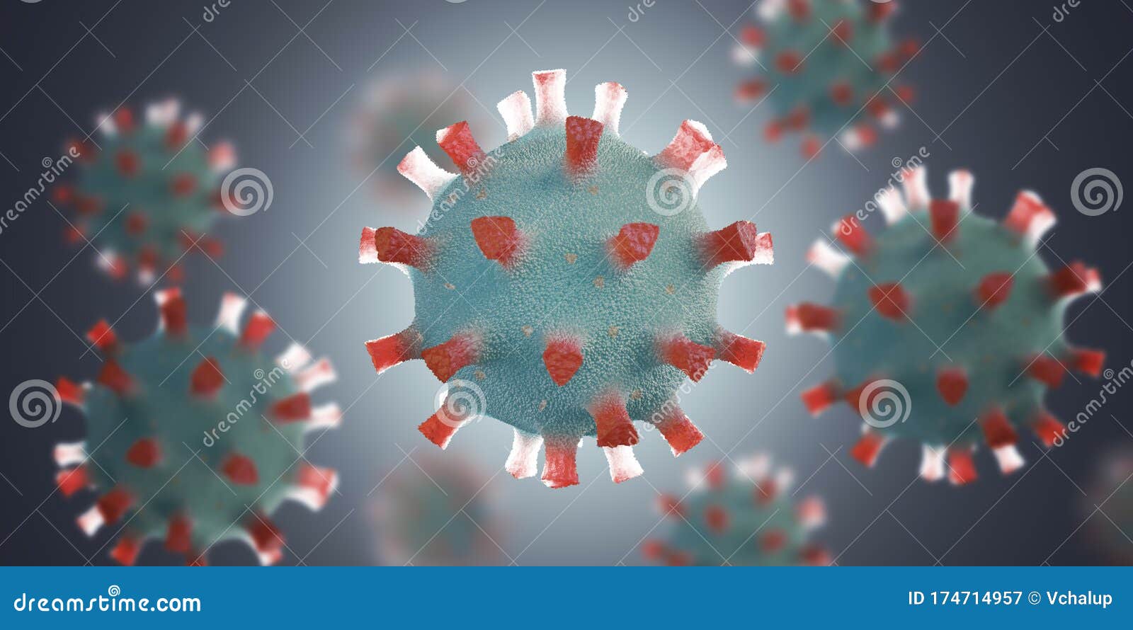 Many Pathogenic Viruses Causing Infection. 3D Rendered Illustration ...