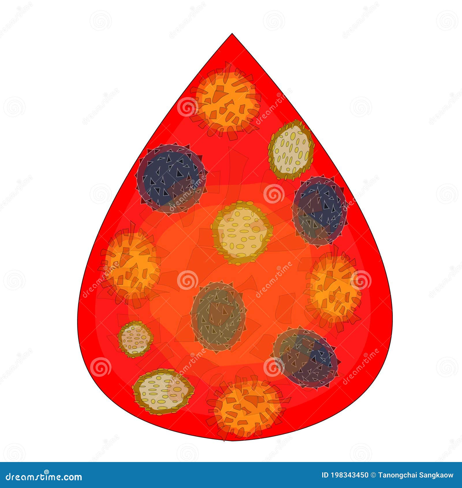 Many Pathogens are Gathered Together. Stock Vector - Illustration of ...