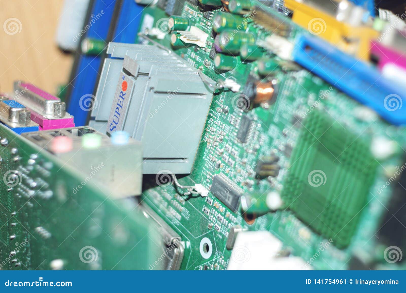 Many PC Computer Motherboards. Circuit Cpu Chip Mainboard Core ...