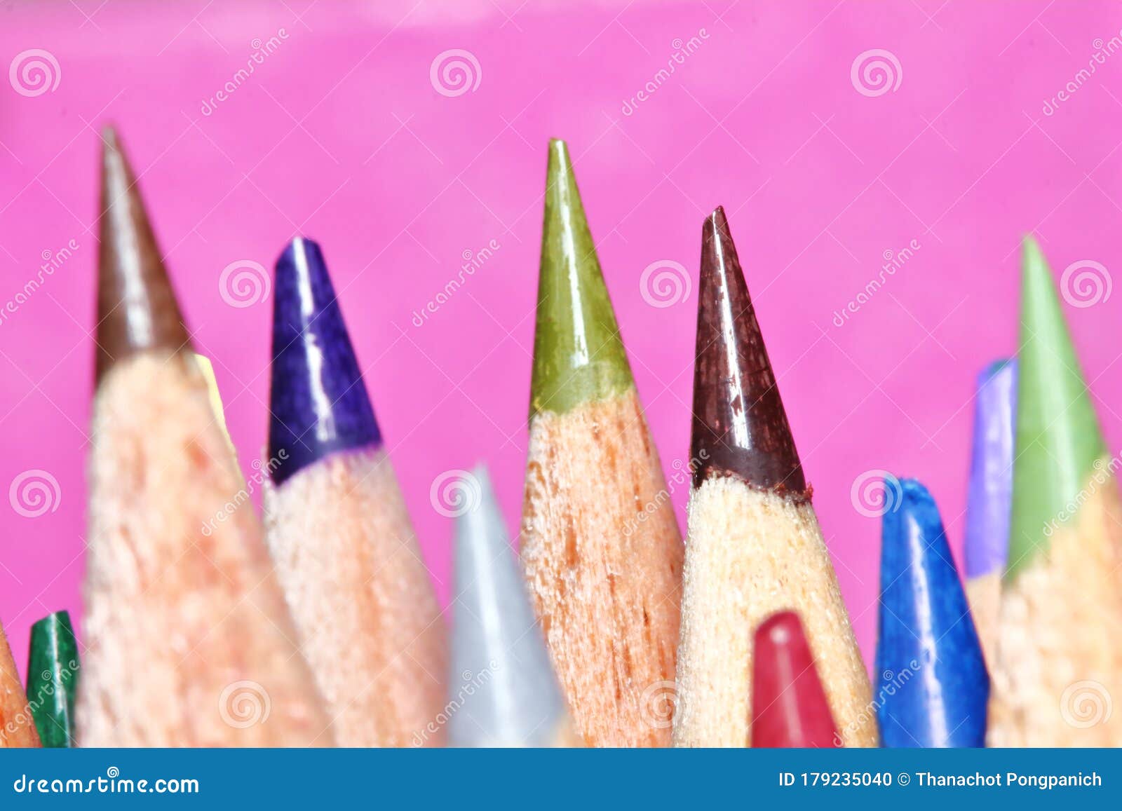 Many Pencil Color for Drawing in Macro for Background Stock Photo ...