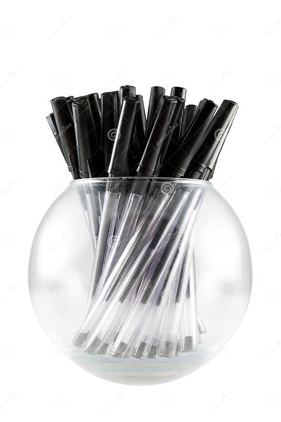 Many pens stock image. Image of tops, isolated, write - 9107803