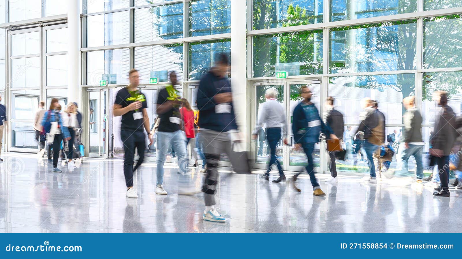 Many People As a Crowd in the Mall or at a Trade Fair Stock Photo ...