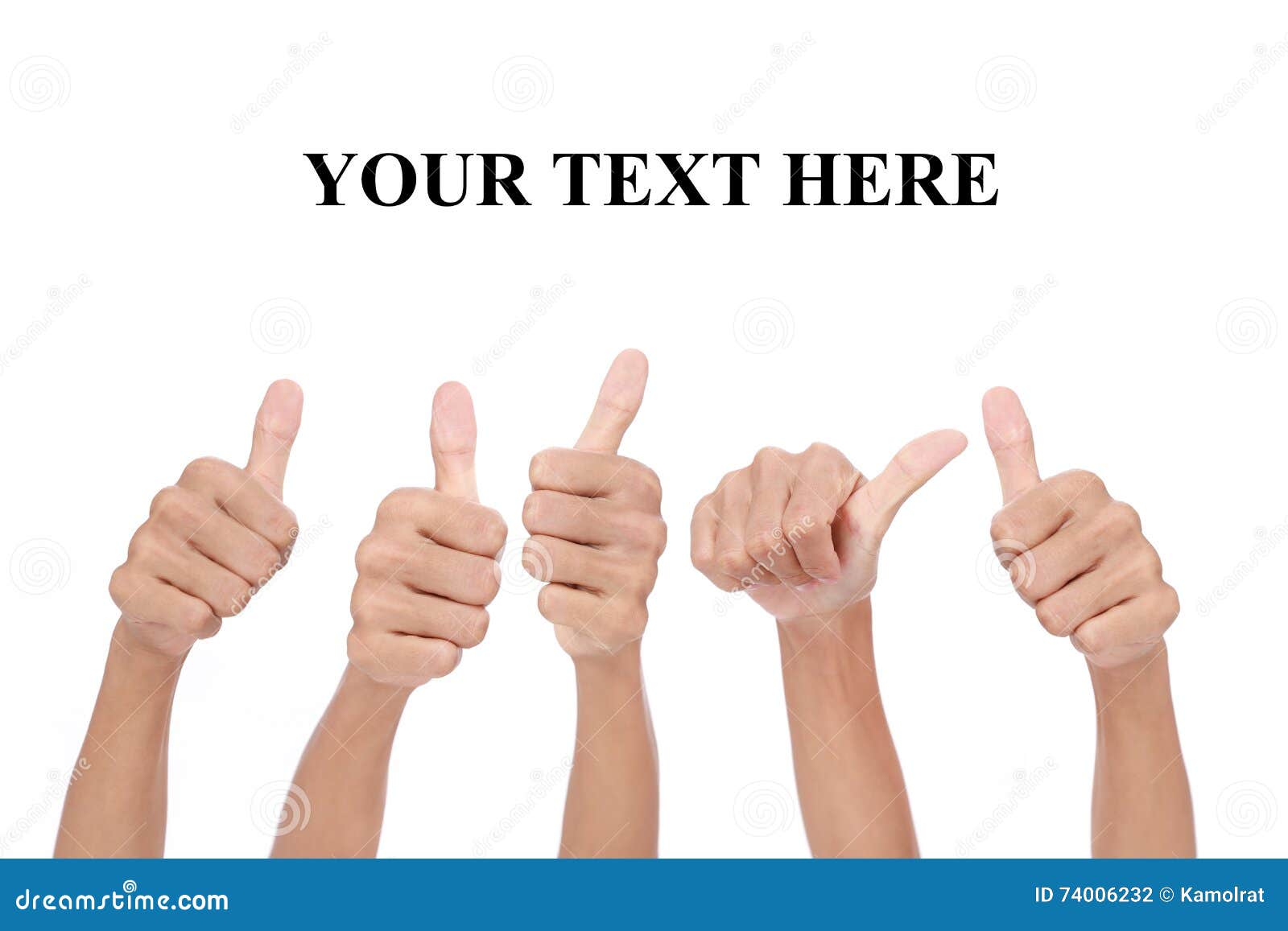 Many People Congratulate a Winner and Holding Their Thumbs Up Stock ...