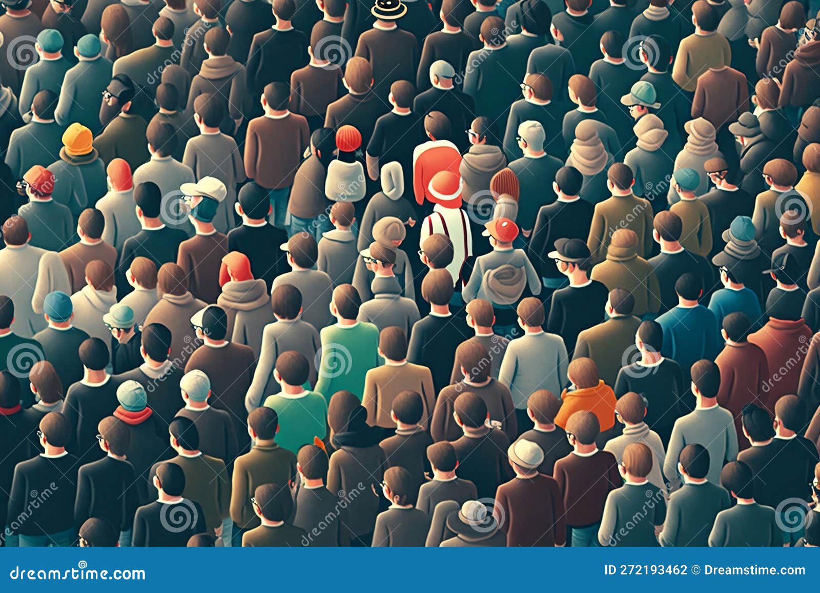 Many People Crowd..AI Generated Stock Illustration - Illustration of ...
