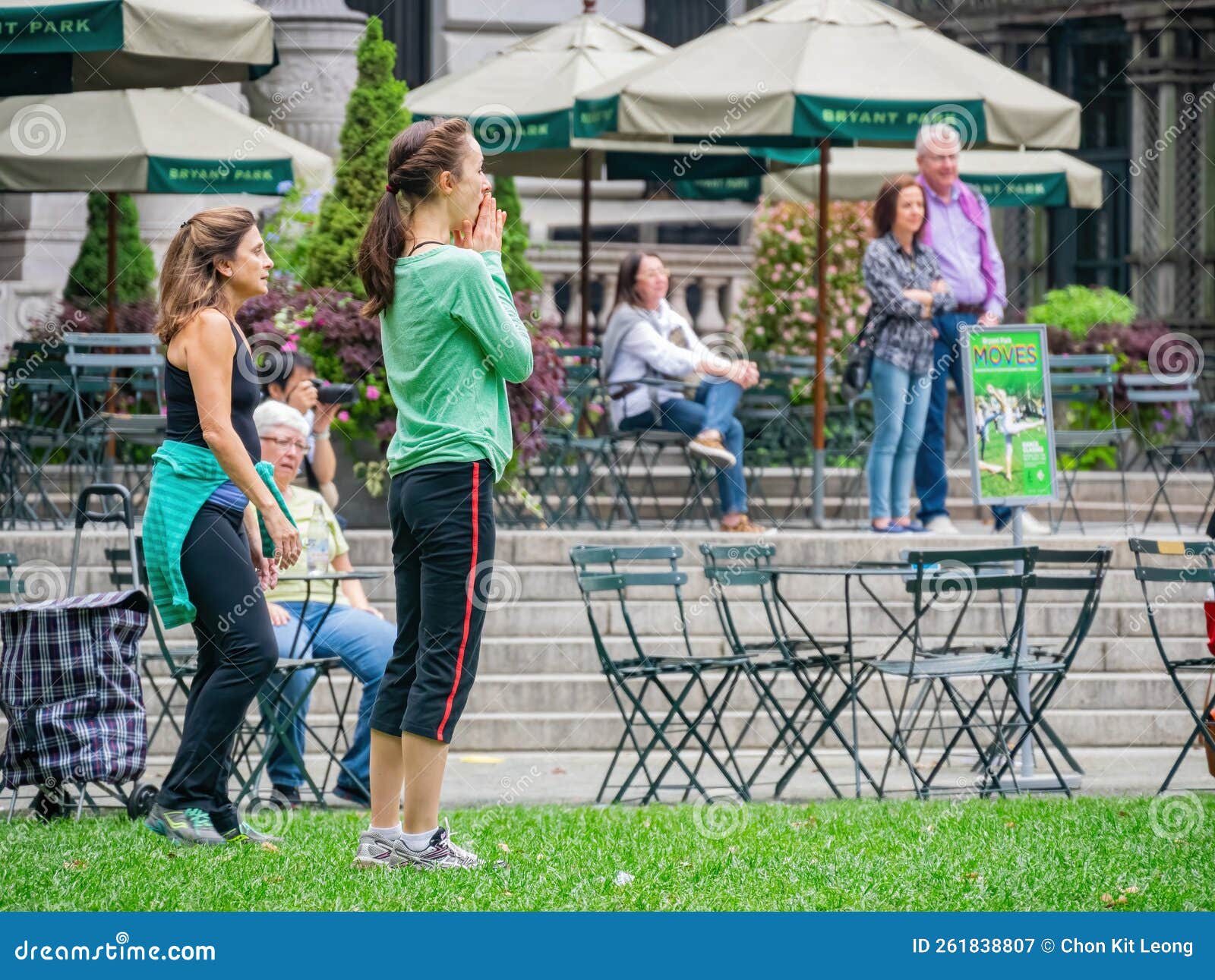 Many People Doing Exercise in the Bryant Park Editorial Photography ...