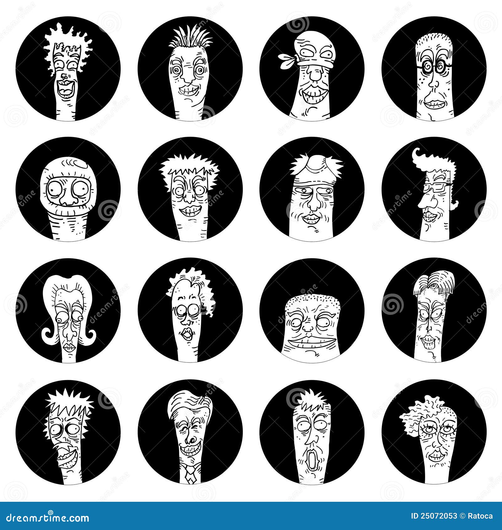 Many people faces stock vector. Illustration of abstract - 25072053