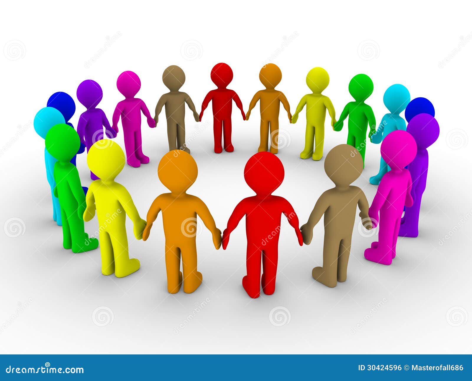 Many people form a circle stock illustration. Illustration of ...