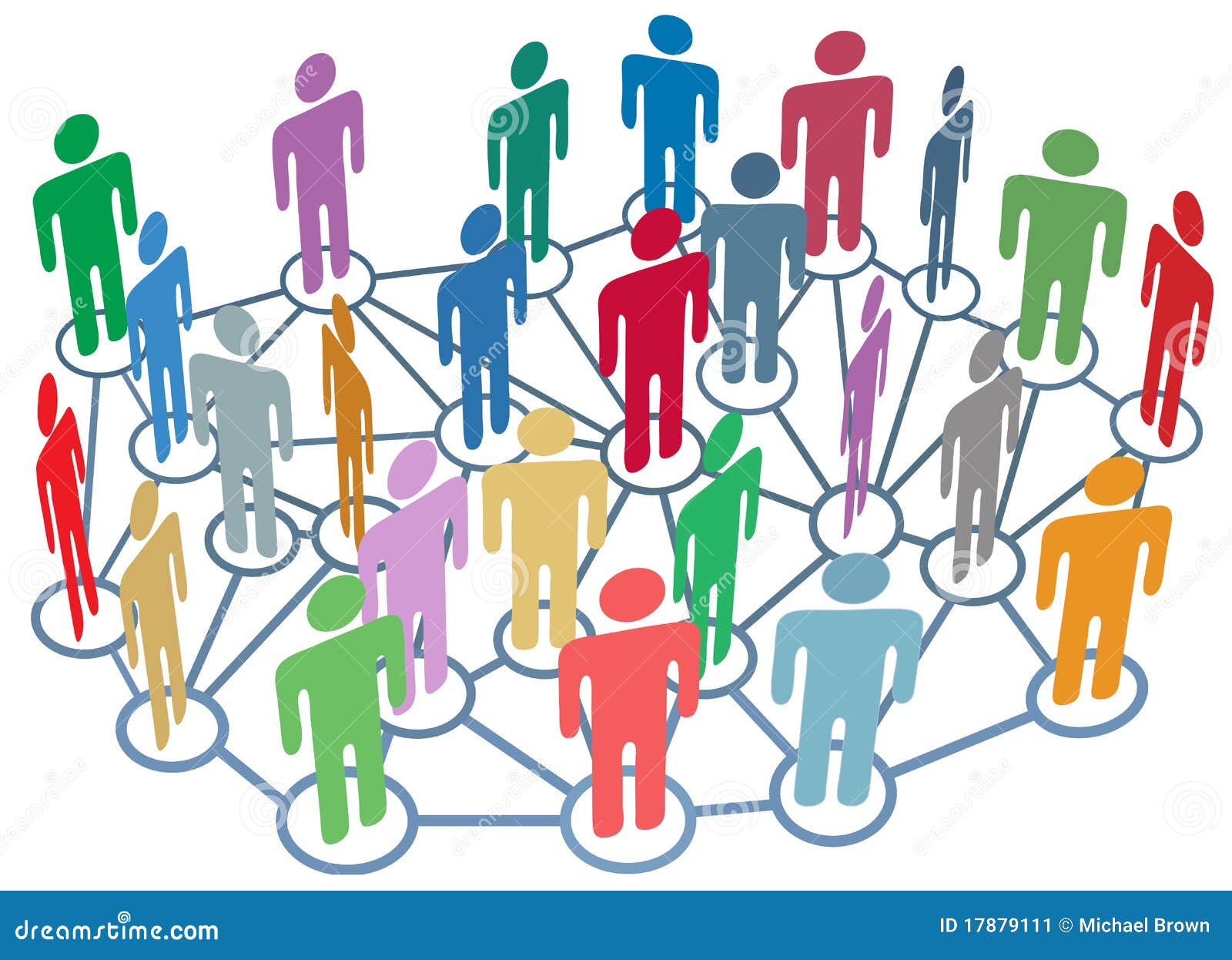 Many People Group Talk Network Social Media Stock Vector - Illustration ...
